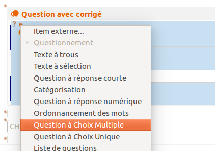 Insérer une question corrigée [Formation CANOPROF ]