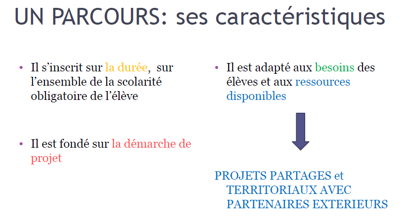 Un PARCOURS c'est quoi